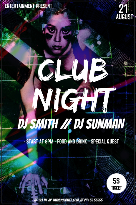 Club night event party flyer template | PosterMyWall