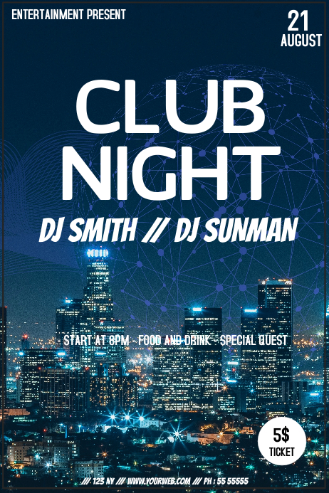 Club night event party flyer template | PosterMyWall
