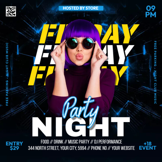 Club Night Flyer Ads Template | PosterMyWall