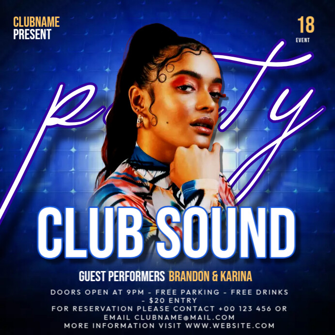 Club Night Party Ads Template | PosterMyWall