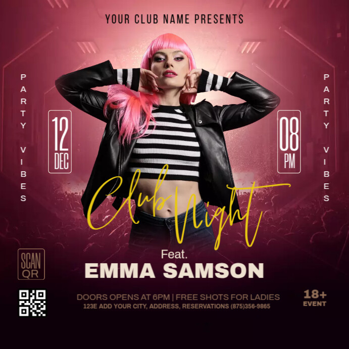 Plantilla de Club Night Party Ads | PosterMyWall