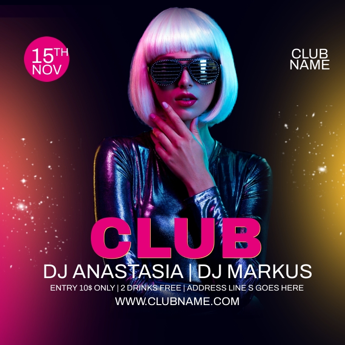 Club Night Party Ads Template | PosterMyWall