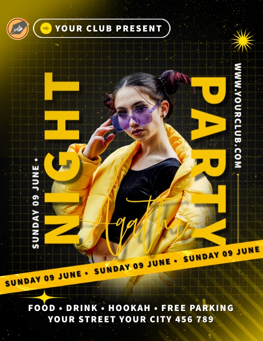 Club Night Party Ads Template | PosterMyWall