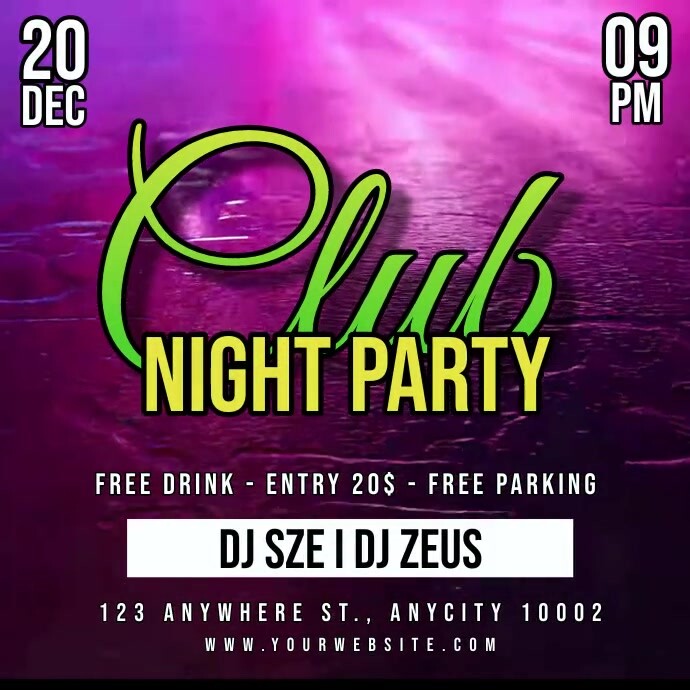 Club Night Party Template | PosterMyWall