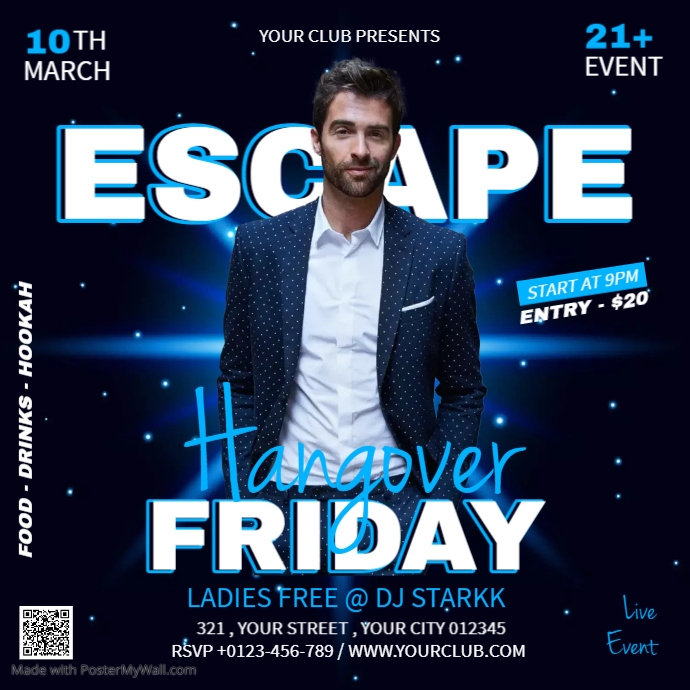Club Night Party Template | PosterMyWall