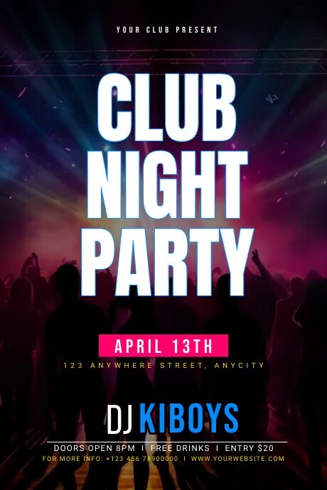 Club Night Party Template | PosterMyWall