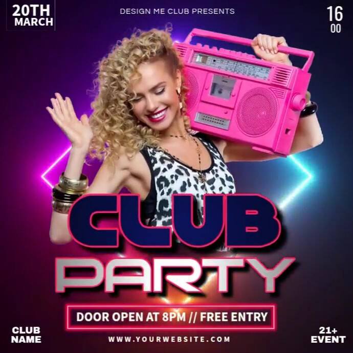 Club Night Party Template | PosterMyWall
