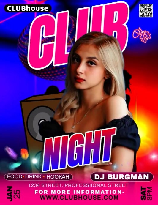 club night Party Social Media Ads Template | PosterMyWall