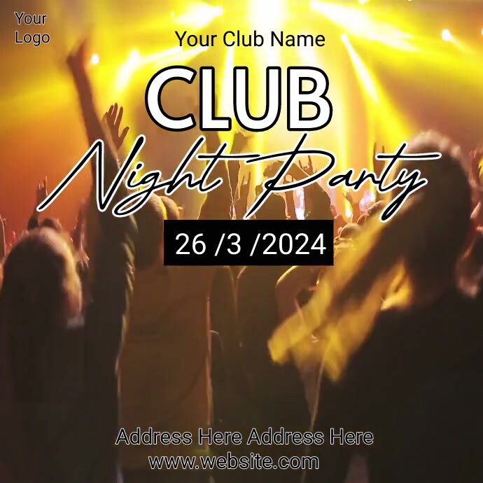 club night party video template | PosterMyWall