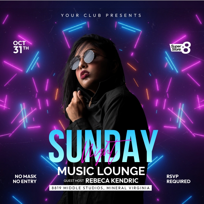 Club Night Sunday Template | PosterMyWall