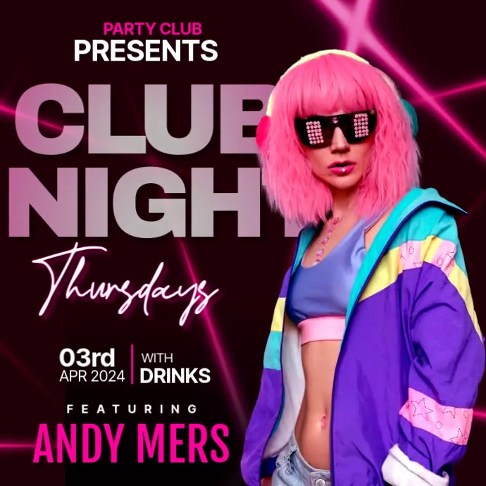 Plantilla de Club Night Thursday | PosterMyWall