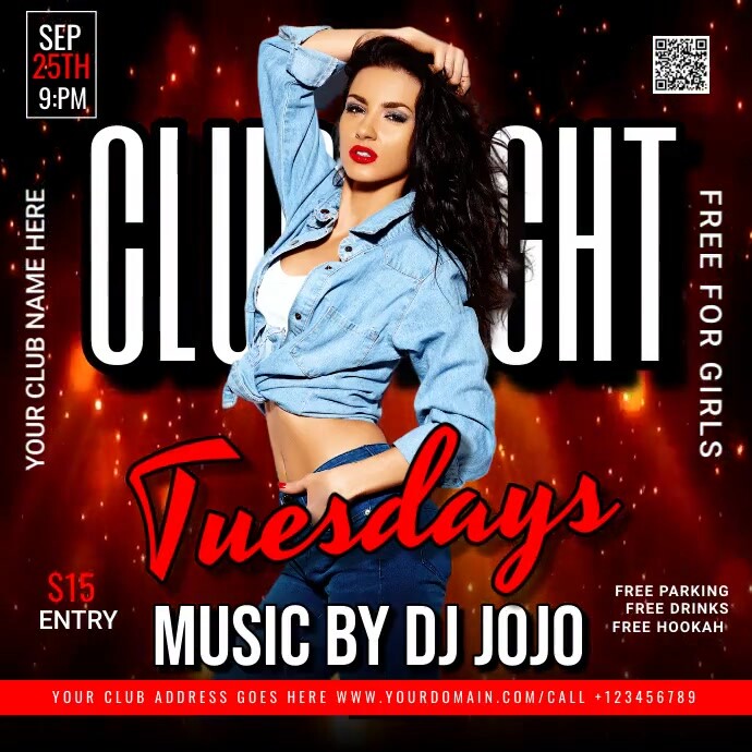 Plantilla de CLUB NIGHT TUESDAY | PosterMyWall