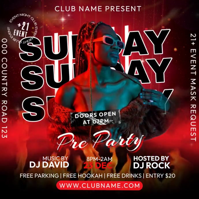 Club Night Video Ads Template | PosterMyWall