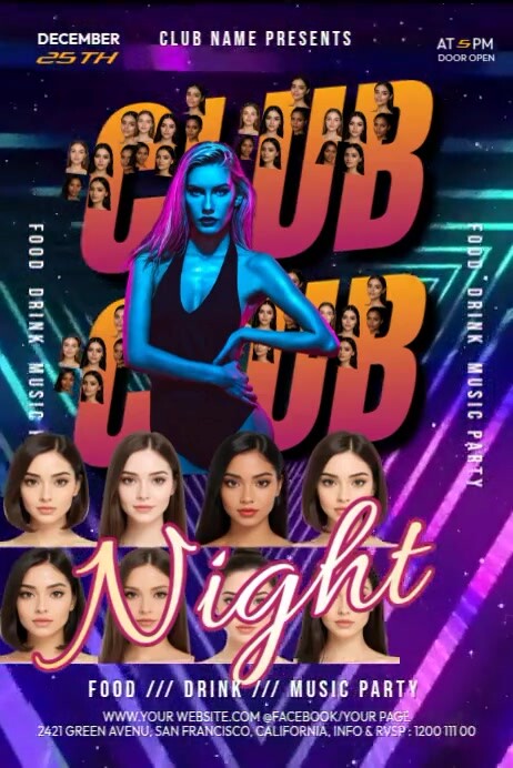 Club Night Video Ads Template | PosterMyWall