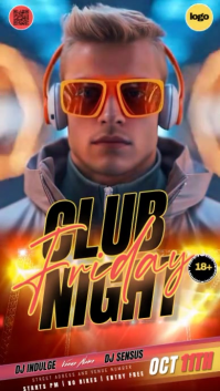Club Nightclub event ad Template with sound | PosterMyWall