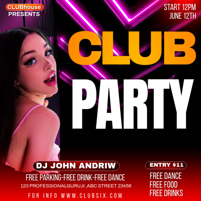 Club Party (1) Template | PosterMyWall
