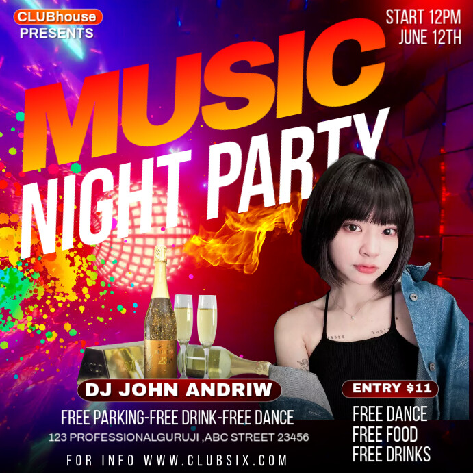 Club Party (20) Template | PosterMyWall