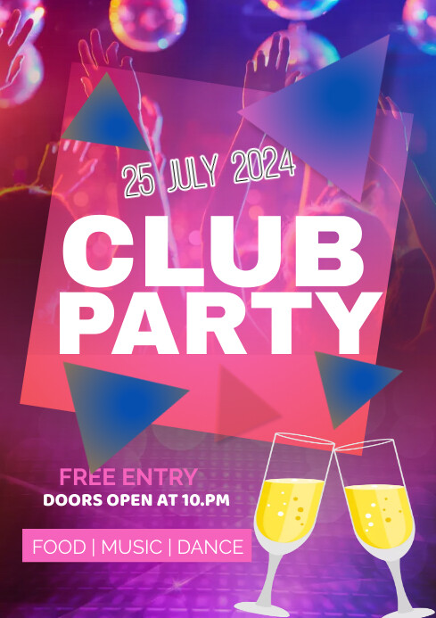 CLUB PARTY A4 TEMPLATE | PosterMyWall