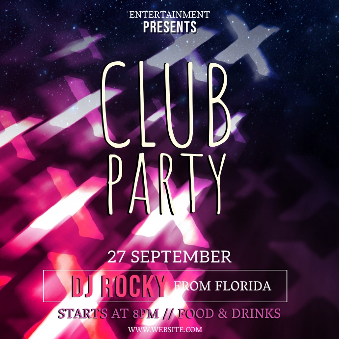 CLUB PARTY AD INVITE VIDEO Flyer Template | PosterMyWall