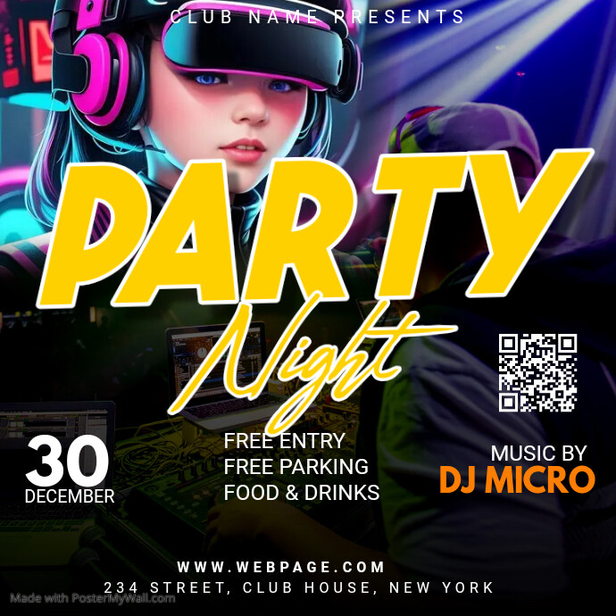 Copy of club party ads | PosterMyWall