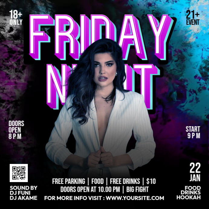 Club Party Ads Template | PosterMyWall