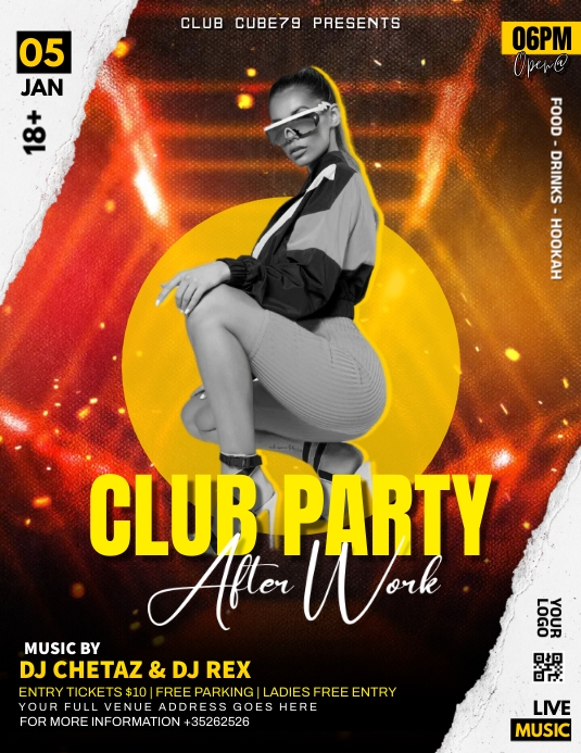 Club party after Work Template | PosterMyWall