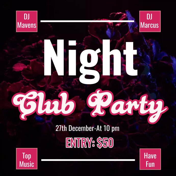 Club Party banner template | PosterMyWall