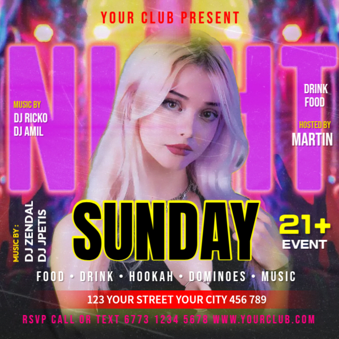 Club Party Design Template | PosterMyWall
