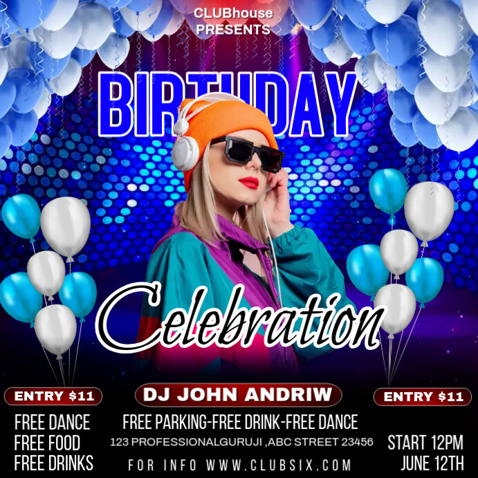 Club Party Template | PosterMyWall