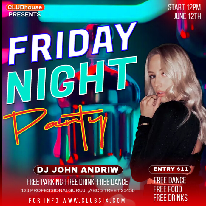 Club Party Template | PosterMyWall