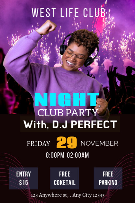 CLUB PARTY Template | PosterMyWall