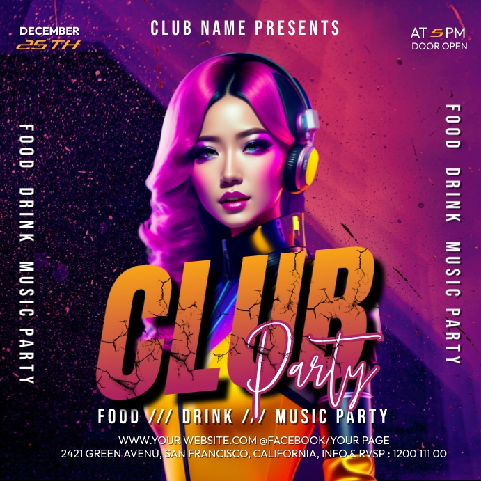 Club Party Template | PosterMyWall