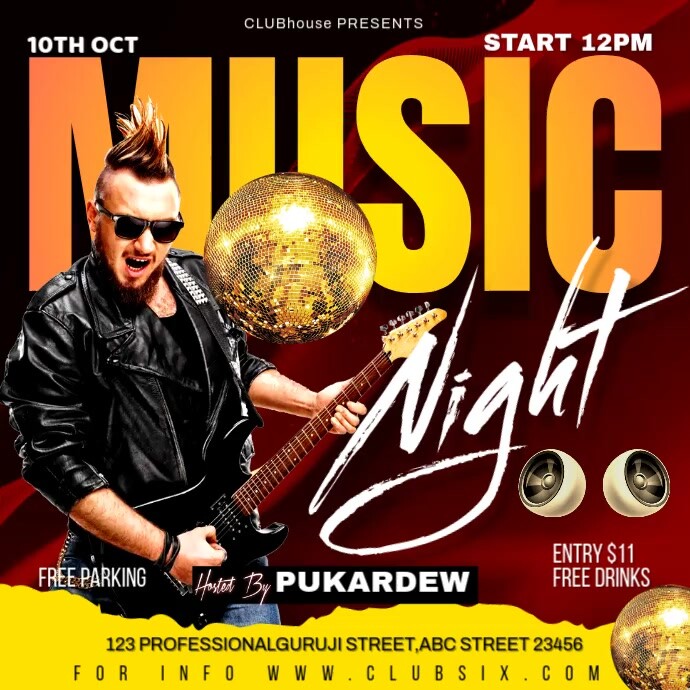 club party digital Template | PosterMyWall