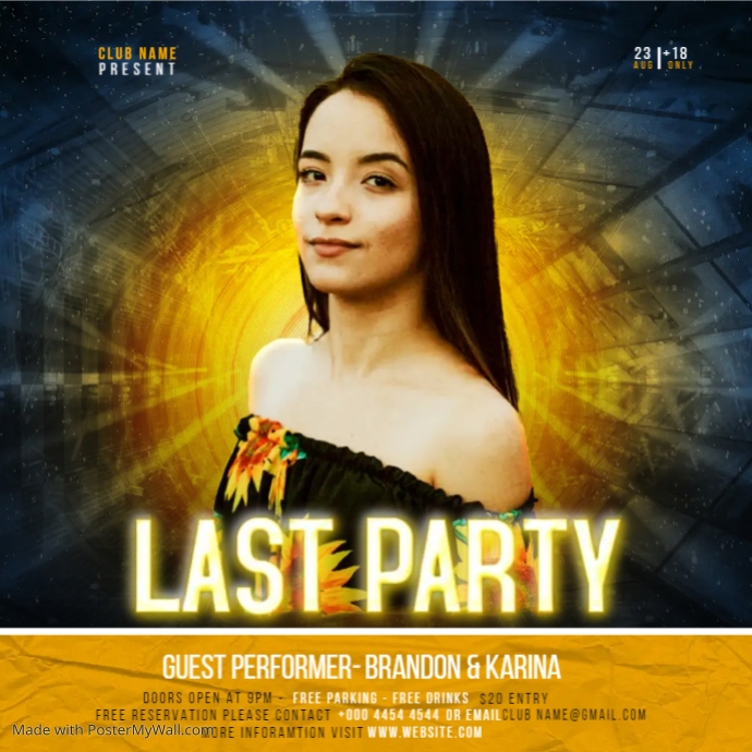 Club Party DJ Square Ads Template | PosterMyWall