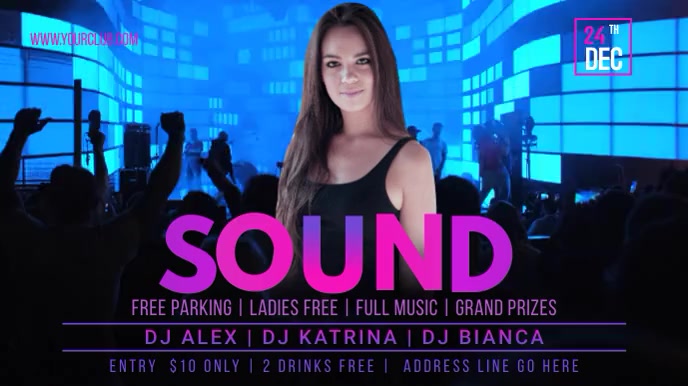 club party event digital video invitation Template | PosterMyWall