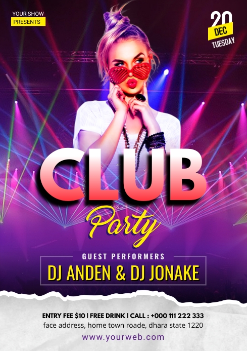 Club Party flyer Template | PosterMyWall