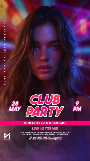 Club Party Flyer Party Ad Social Media Template | PosterMyWall