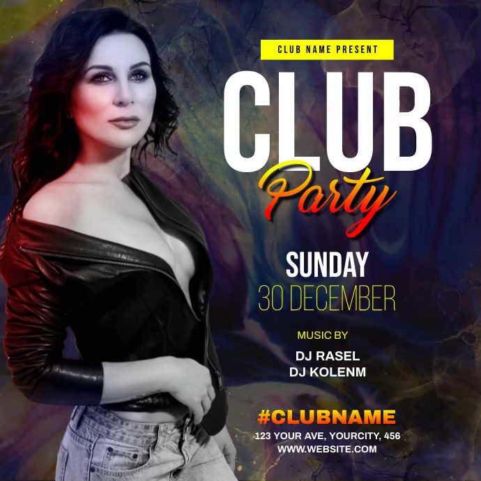 Plantilla de Club Party Instagram post | PosterMyWall