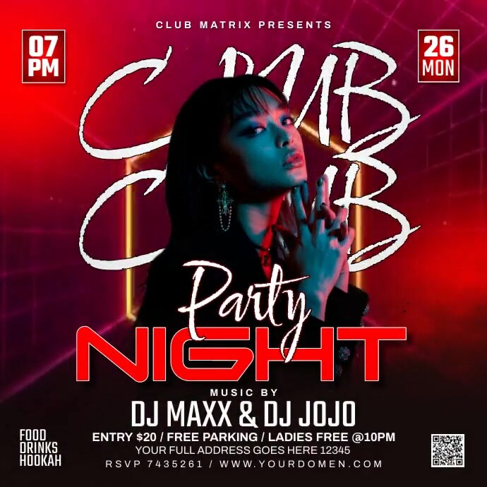 Club party night Template | PosterMyWall
