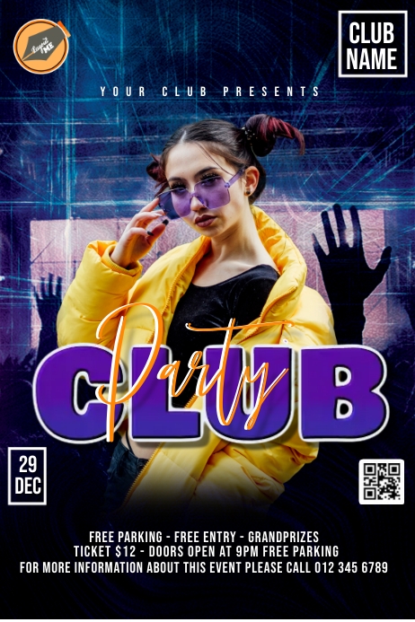 Club Party Poster Template | PosterMyWall