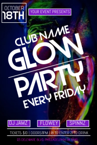 Glow Party Flyer Template | PosterMyWall