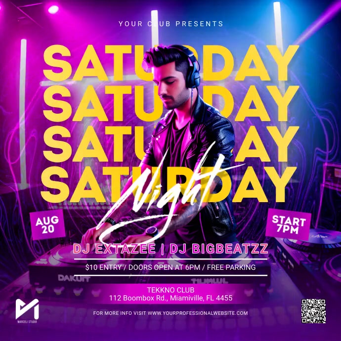 Club Party Social Media Ad Template | PosterMyWall