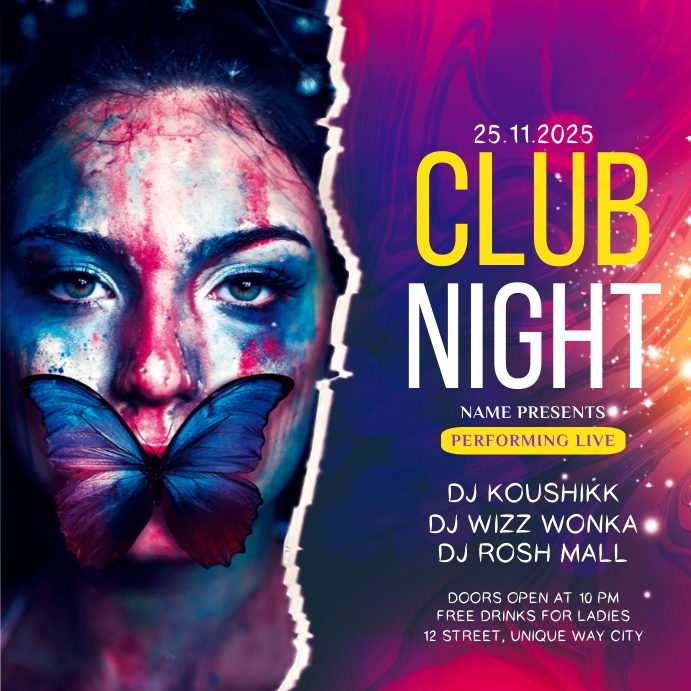 CLUB PARTY TEMPLATE | PosterMyWall