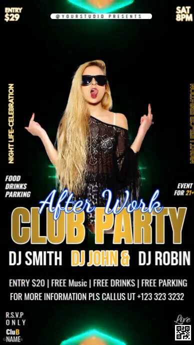 Club Party Video Template | PosterMyWall