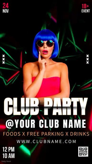 Club Party Video Template | PosterMyWall