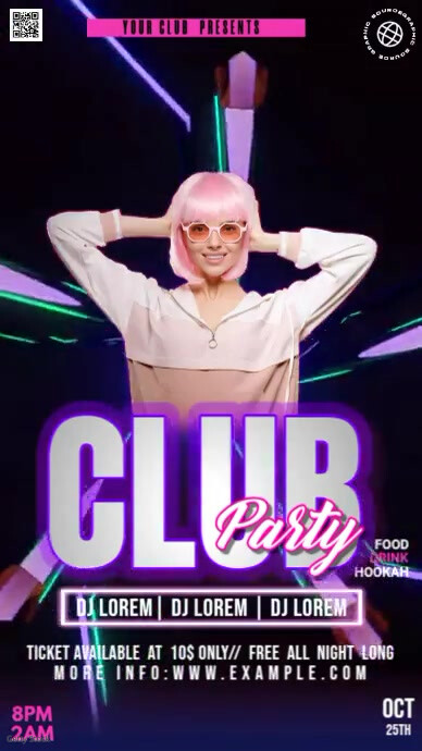 Copy of Club Party Video | PosterMyWall