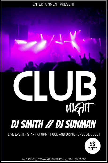 Copy of Club party video flyer template | PosterMyWall