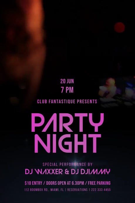 Club Party Video Poster Template | PosterMyWall