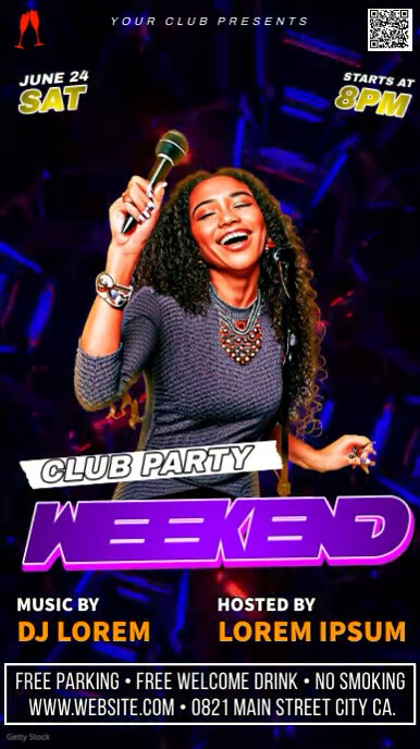 Club Party Weekend Video Template | PosterMyWall