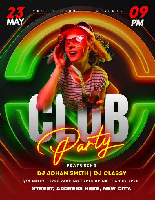 CLUB PARTY.A Template | PosterMyWall